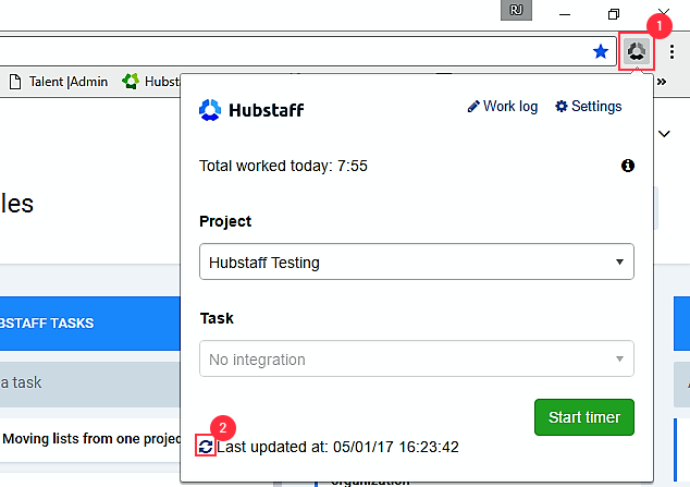 Refreshing the Chrome app and the extension to fetch for changes in the ... Refreshing the Chrome app and the extension to fetch for changes in the ...