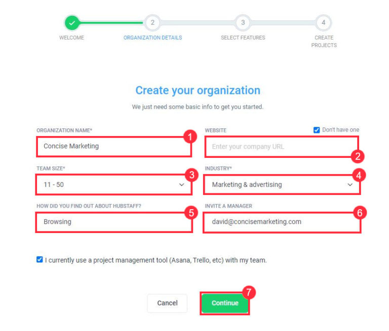 How to Set up an Organization in Hubstaff