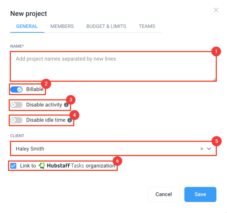 Adding and assigning projects to users - Hubstaff Support