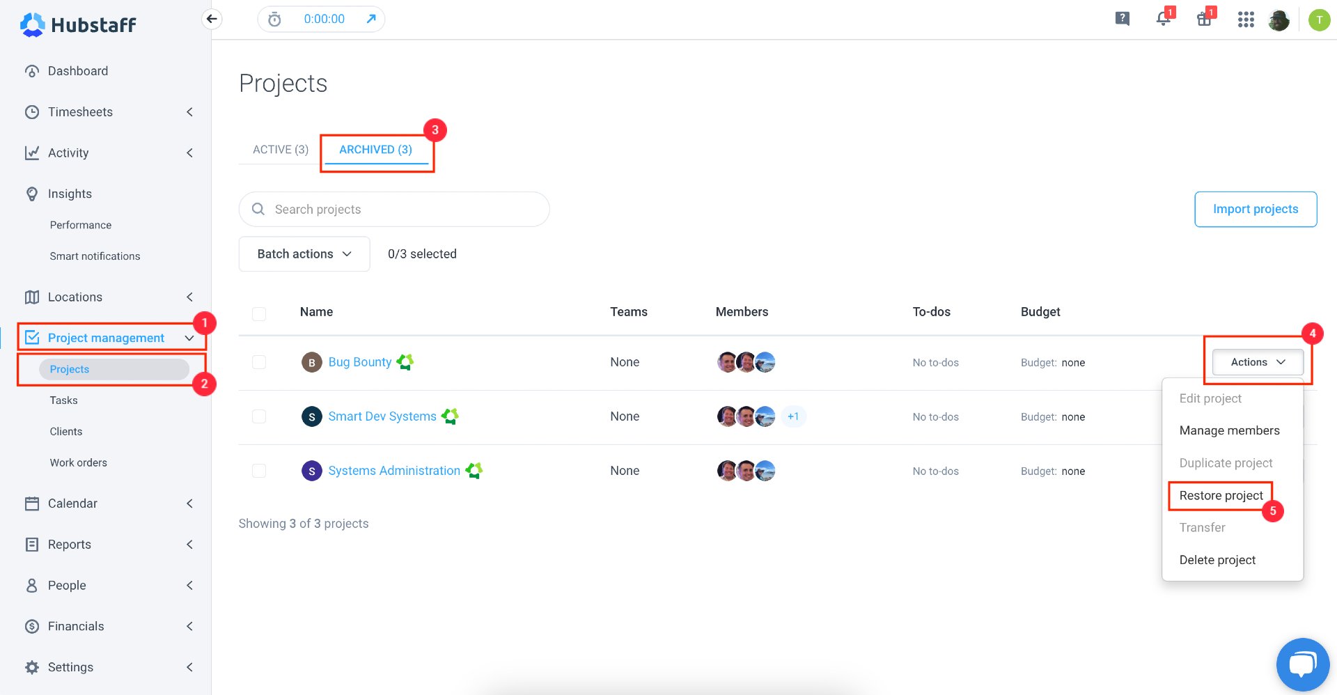 Where can I see my archived projects in Hubstaff? - Hubstaff Support Where can I see my archived projects in Hubstaff? - Hubstaff Support