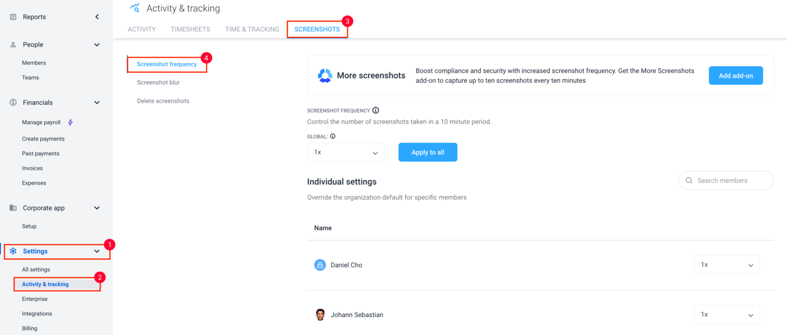 How to Change Screenshot Frequency - Hubstaff Support