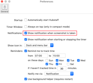 How to Turn Screenshot Notifications On/Off - Hubstaff Support