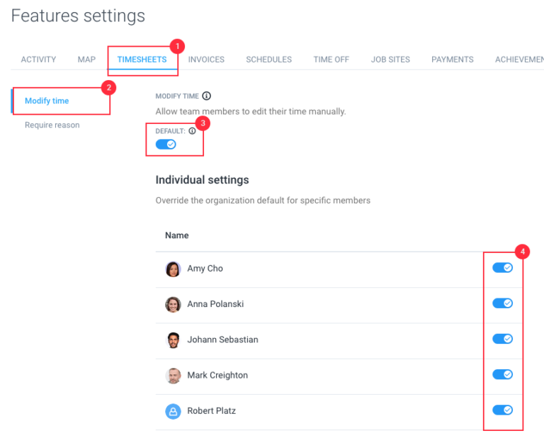 How to enable/disable Modify time settings in Hubstaff - Hubstaff Support