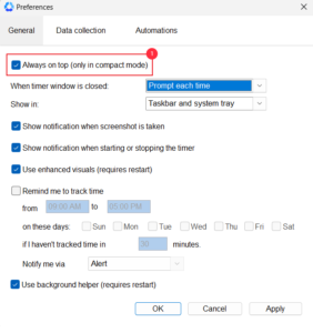 Change View Modes in the Desktop Timer application - Hubstaff Support