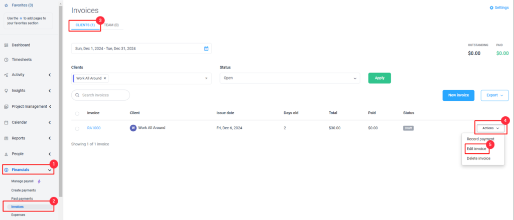 How can I invoice clients in Hubstaff Time Tracking?
