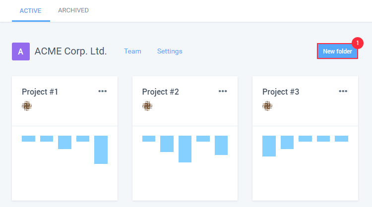 Creating project folders