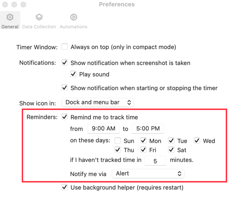 Time Tracking Reminder in Hubstaff - Hubstaff Support