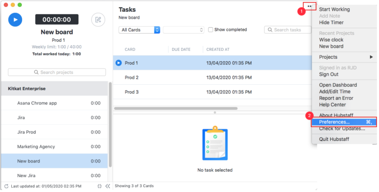 Time tracking reminder
