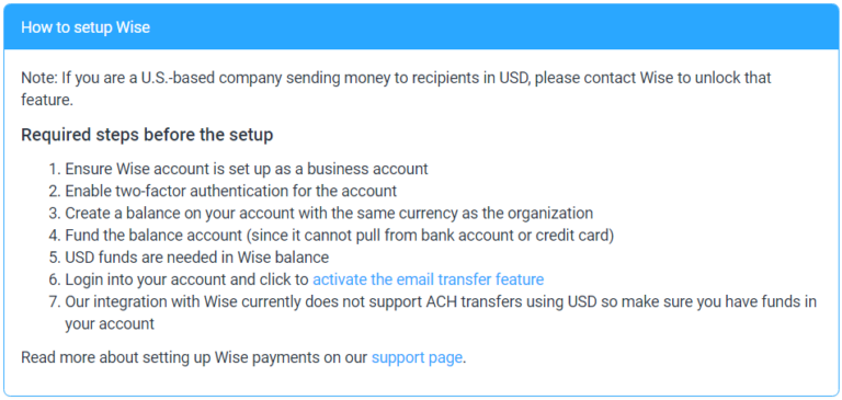 Hubstaff Wise Payroll Setup (Formerly TransferWise) - Hubstaff Support