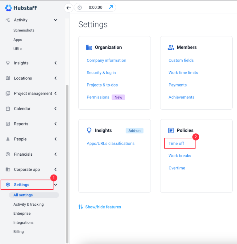 Holidays and Time off Requests - Hubstaff Support