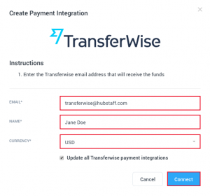 How to Connect your Transferwise Account as a User