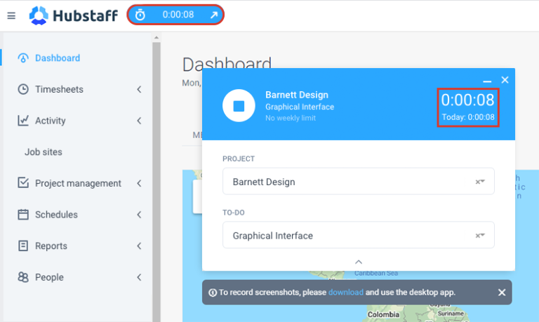 How To Use The Web Timer In Hubstaff Time Tracking 2556