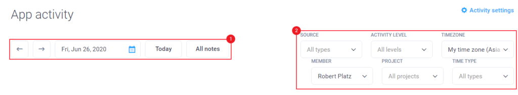 Activity Overview in Hubstaff Time Tracking