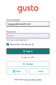 Gusto Payroll Setup - Hubstaff Support