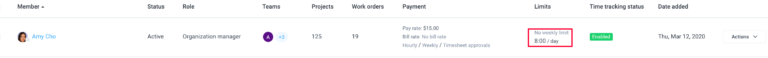 User Limits feature overview in Hubstaff Time Tracking
