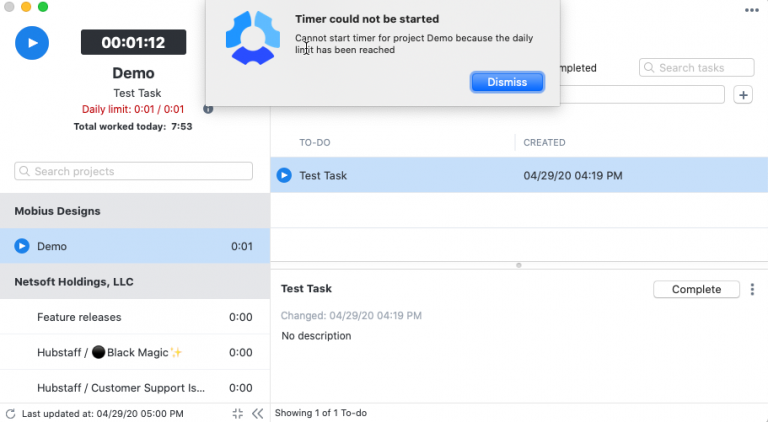 User Limits feature overview in Hubstaff Time Tracking