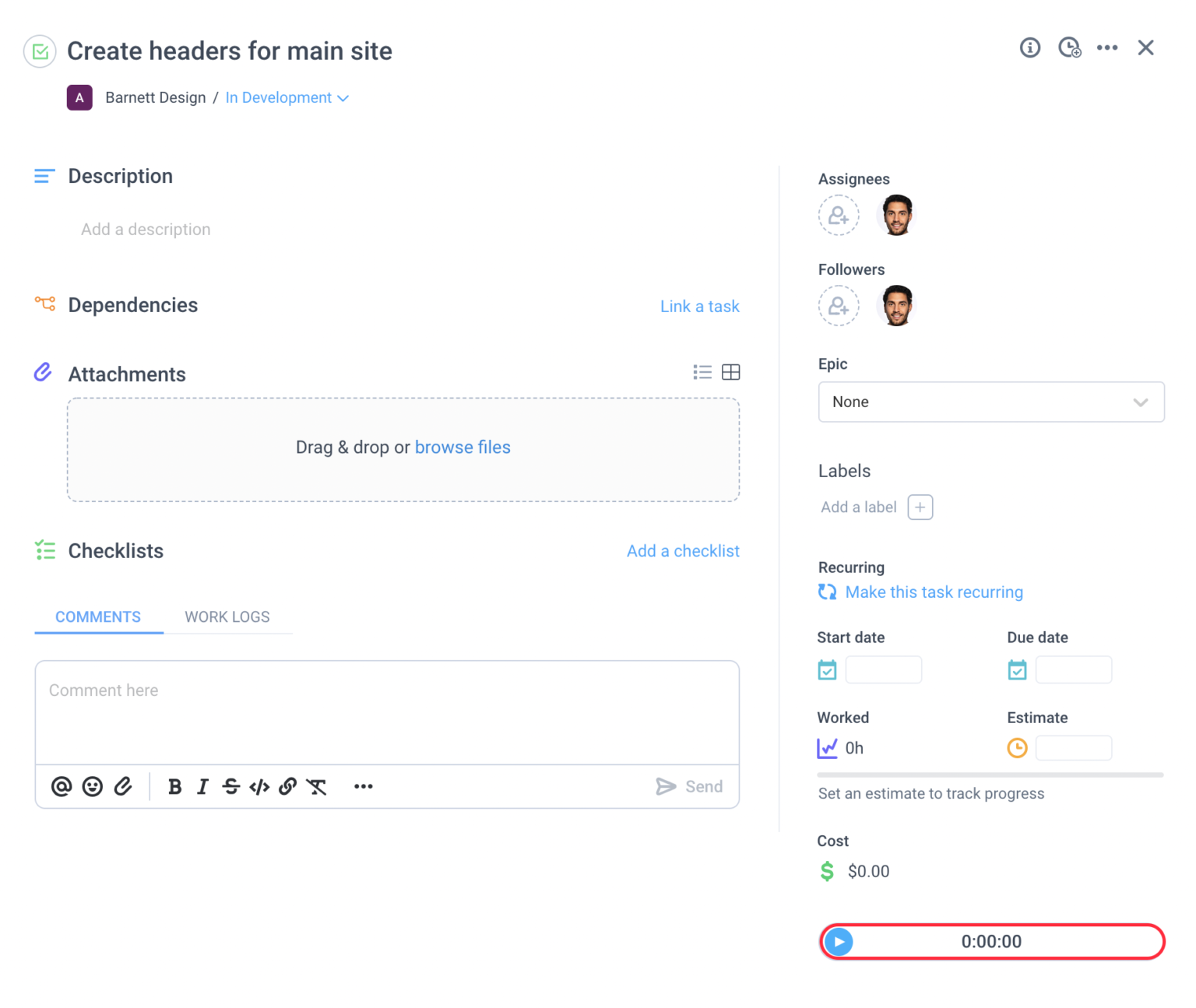 Time Tracking in Hubstaff Tasks