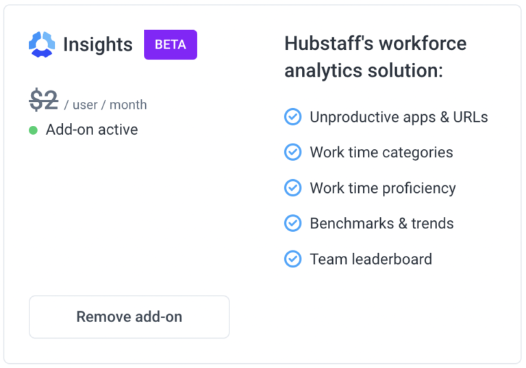 Hubstaff Insights Add-on - Hubstaff Support