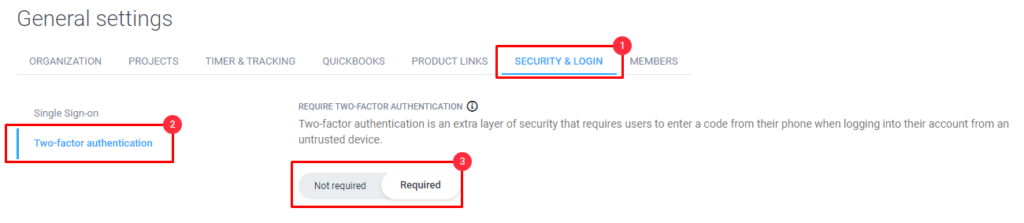Turn on two-factor authentication (2FA) - Hubstaff Support