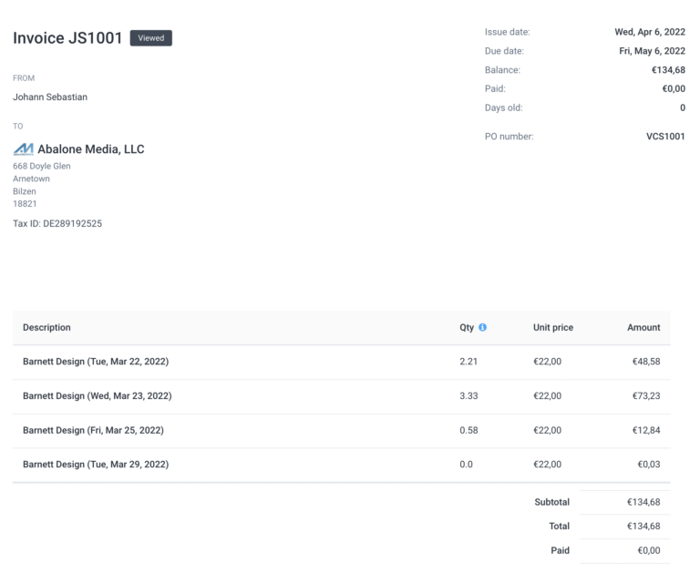 Team Invoices - Hubstaff Support