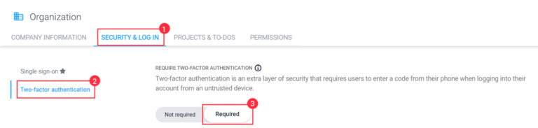 Require Two-factor authentication - Hubstaff Support