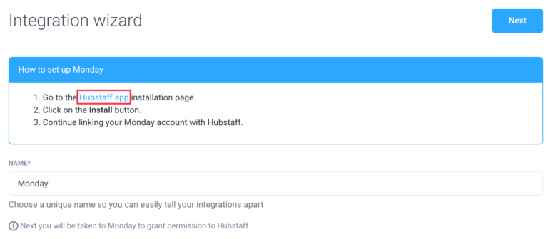 Monday Time Tracking Integration Setup - Hubstaff Support