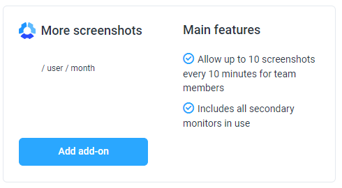 More Screenshots Add-on - Hubstaff Support