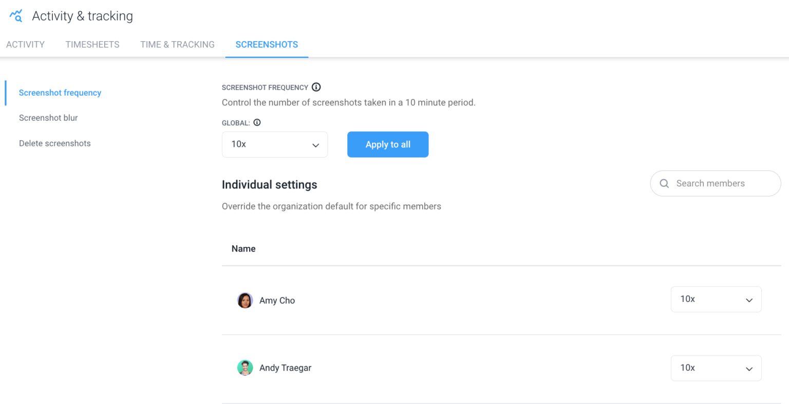 More Screenshots Add-on - Hubstaff Support