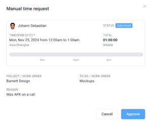 Manual time approvals - Hubstaff Support
