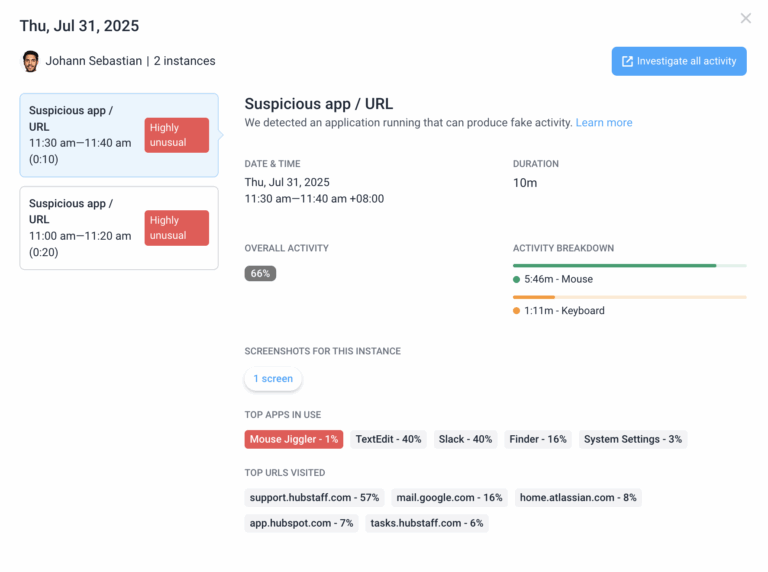 Hubstaff Insights: Unusual Activity - Hubstaff Support